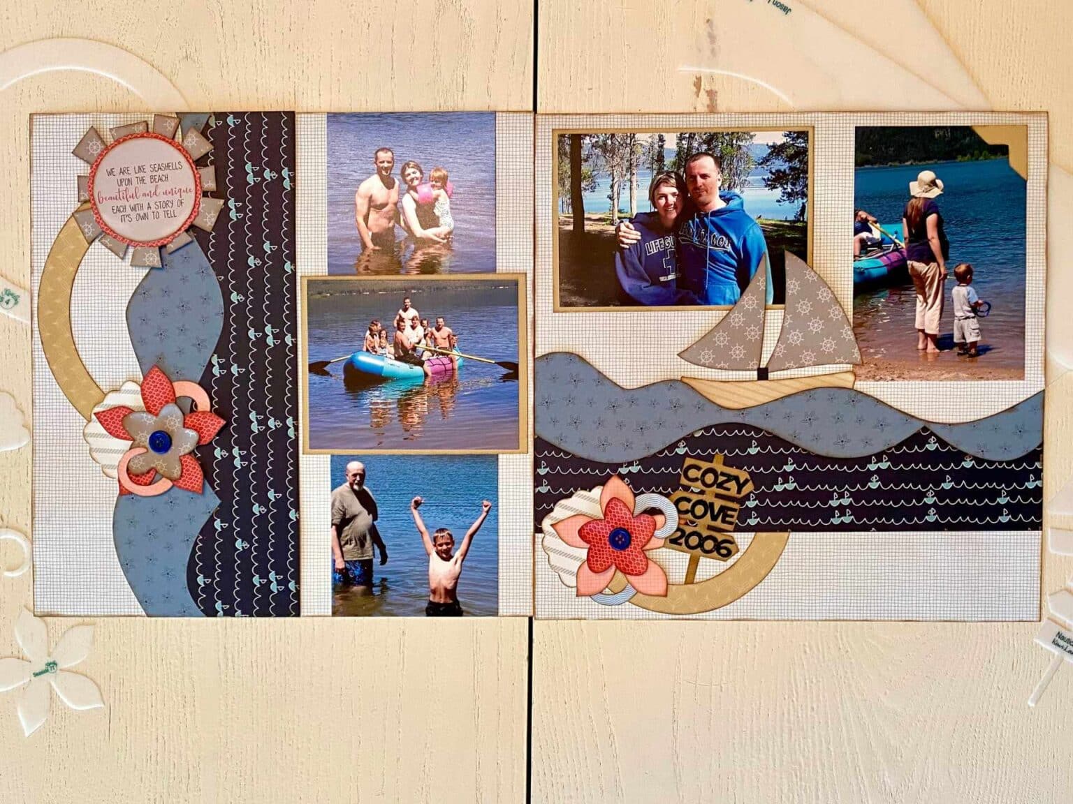 Tiny Seaside Template Set | Scrapbooking & Card Making For Beach Themes ...