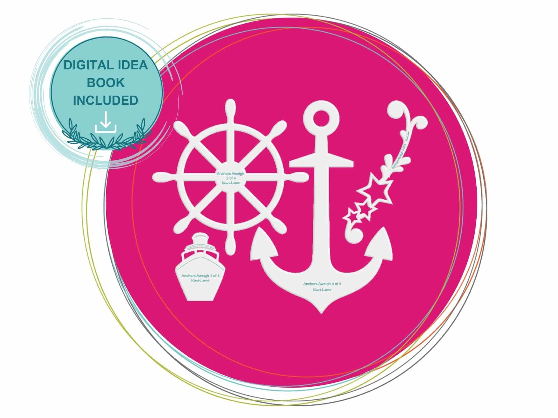 Cute Anchor Design Striped Anchor Bib