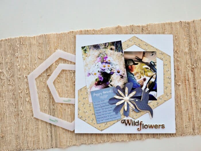 Hexagons Backdrop Template Set - Perfect For Scrapbooking & Layering