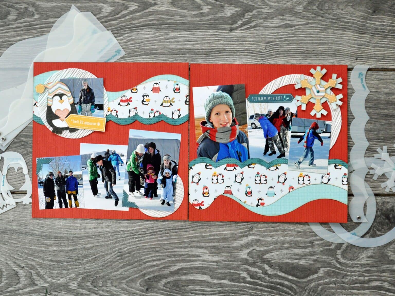 Bundle Up Winter Scrapbook Template Set - Cozy & Whimsical Designs ...