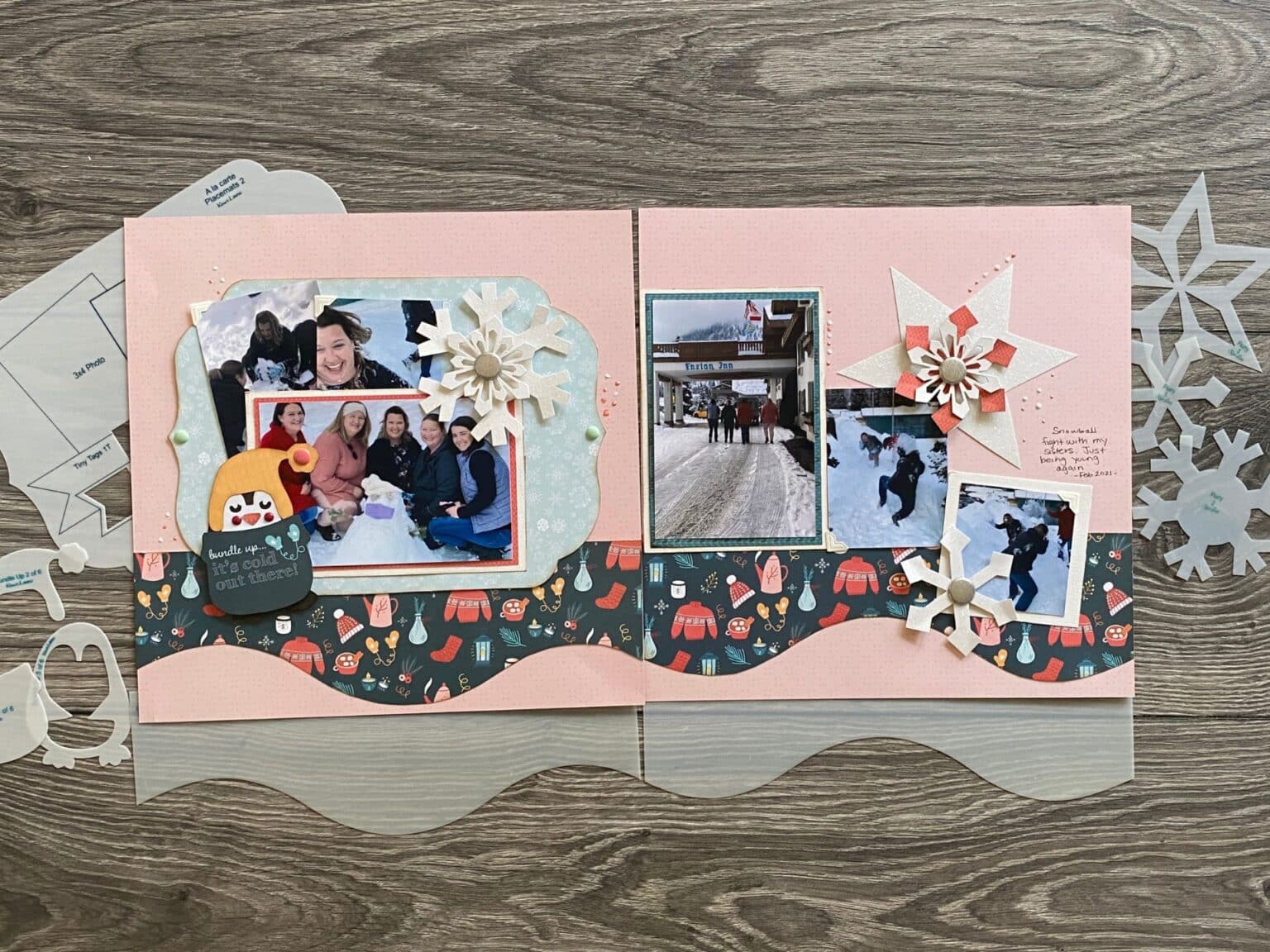 Bundle Up Winter Scrapbook Template Set - Cozy & Whimsical Designs ...