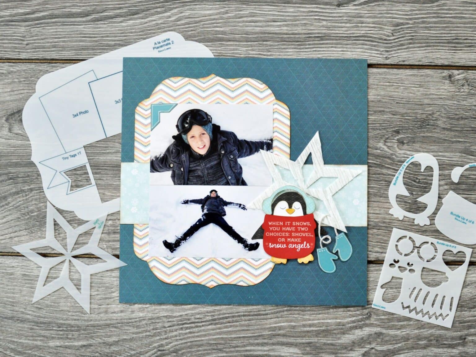Bundle Up Winter Scrapbook Template Set - Cozy & Whimsical Designs ...