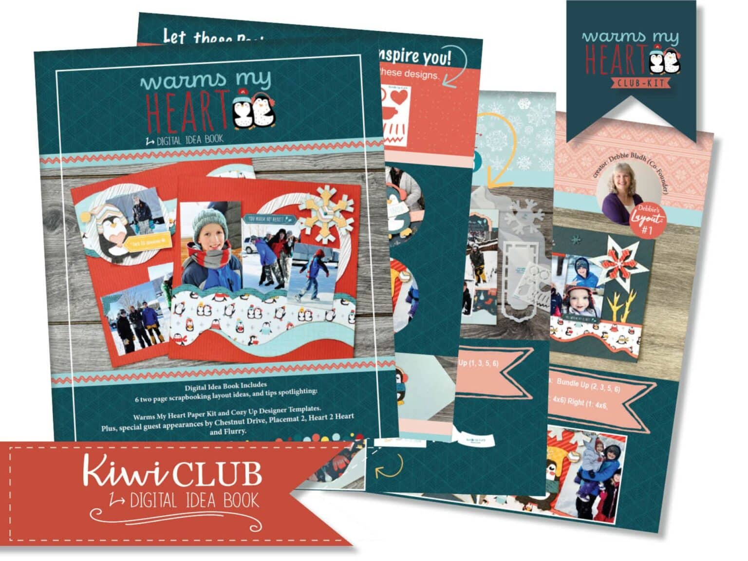 Bundle Up Winter Scrapbook Template Set - Cozy & Whimsical Designs ...